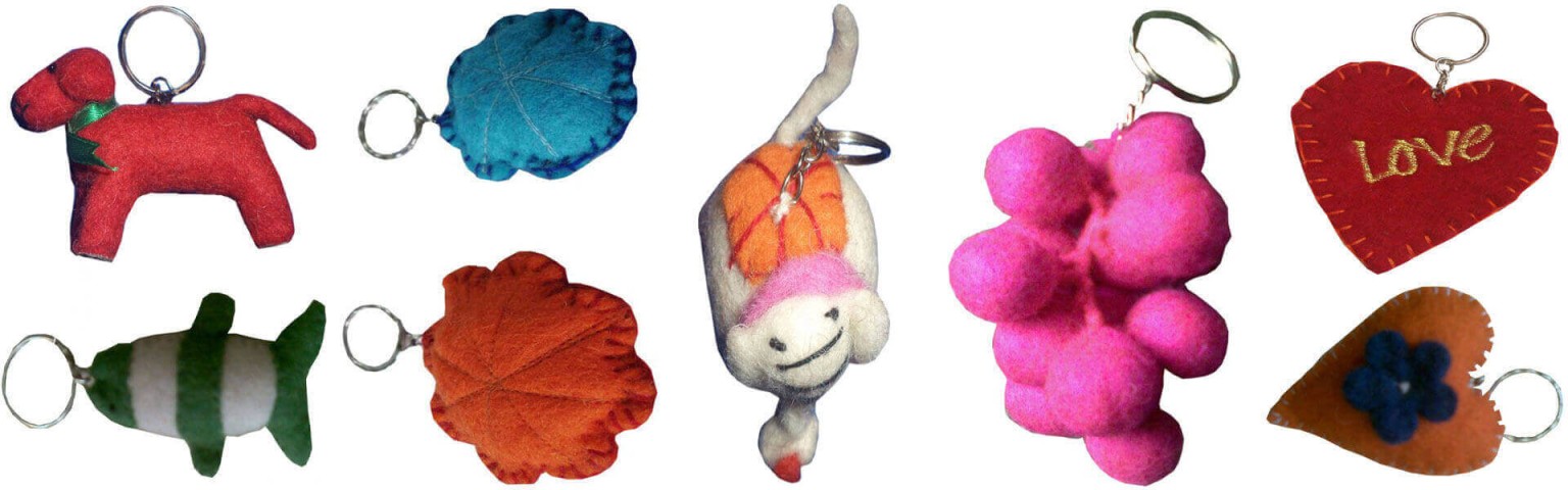 Felt Key Rings in Nepal | Nepal Felt Key Rings Wholesaler